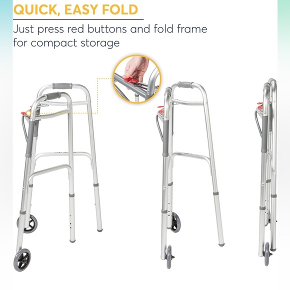 Drive Medical | Other | 2for 1 Drive Medical Folding Rolling Walker 2 ...